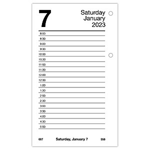 AT-A-GLANCE 2023 Daily Desk Calendar Refill, 3-1/2" x 6", Loose Leaf (E71750)