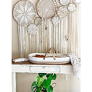 Original Cotton Rope Baby Changing Basket with Foam Pad & Organic Cover, Moses Basket, Changing Table Topper by Coastfully Yours | Farmhouse Nursery Decor | Boho Nursery Decor