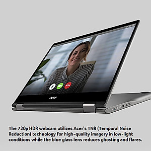 Acer Chromebook Spin 513 Convertible Laptop | 13.5" 2256x1504 Gorilla Glass Touch | MediaTek Kompanio 1380 Octa-Core CPU | 8GB LPDDR4X | 128GB eMMC | WiFi 6 | Backlit KB | Chrome OS | CP513-2H-K62Y