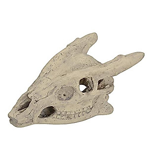 Stanbroil Fireproof Fire Pit and Fireplace Imitated Goat Skull Gas Log for Natural Gas/Liquid Propane, Halloween Decor,1-Pack - Patent Pending