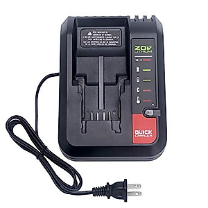 Biswaye 20V MAX Lithium Battery Charger Compatible with Black & Decker 20V Battery LBXR20 LBXR2520 LBXR2020 Compatible with Porter Cable 20V Battery PCC681L PCC682L PCC680L PCC685L PCC641