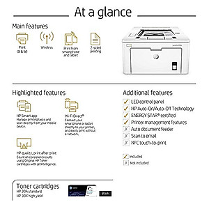 HP LaserJet Pro M203dw Printer, White (Renewed)