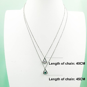 KIMIEVOL Necklaces for Women Aquamarine March Birthstone Necklace Sterling Silver Infinity Pendant Anniversary Birthday Christmas Jewelry Gifts for Women