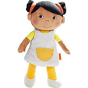 HABA Snug Up Soft Doll Jada 11.5" with Black Hair - Machine Washable