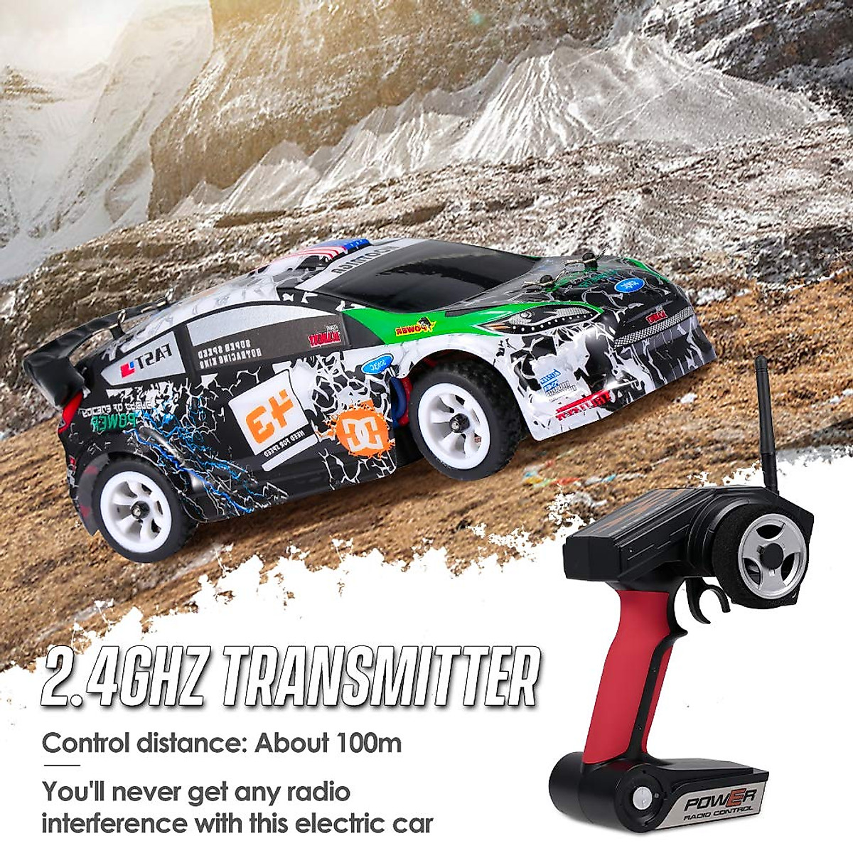 GoolRC WLtoys K989 RC Car, 1/28 Scale 2.4G Remote Control Car, 4WD 30KM/H High Speed RC Race Car Drift Car for Kids
