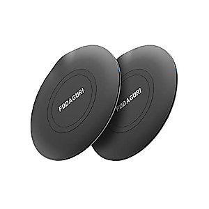 Slim Wireless Charger 2 Pack, 15W Fast Qi Wireless Charging Pad, Compatible with iPhone 14/13/12 Pro Max/XR/XS/8 Plus, Samsung Galaxy S21/S20/S9/Note 20/10, Google Pixel 6/5/4XL (No Adapter)