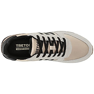 TRETORN womens Women's Lace-up Loyola Women s Lace Up Casual Fashion Sneakers Shoes with Classic Vintage Style, White/Taupe/Black, 6.5 US