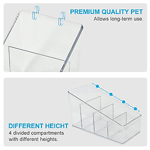 Senbus TV Remote Control Holder Organizer Box with 4different heights Compartments,Desktop Caddy Storage Stand Organizer for Remote Controllers, Office Supplies, Makeup Brush, Media Accessories