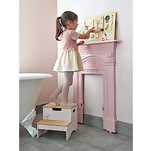 Tender Leaf Toys - Forest Steps - Lightweight and Portable Step Stool for Kids with Storage Space and Handles - Easy to Move, Great for Home, Kitchen, Nursery Room, and Countertop - Age 3+