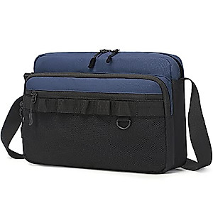 El-fmly Messenger Bag for Men Women, Multi-pocket Crossbody Shoulder Bag for Daily Use, Outdoor, Sports, Travel (Navy Blue)