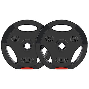 Signature Fitness 100LBS Vinyl Standard 1-Inch Plate Weight Plate for Strength Training and Weightlifting