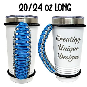 Creating Unique Designs Handmade Elastic Tumbler Handles 20 30 32 40 oz (Handle Only) (Detroit Football Sports Team)