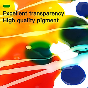 TBC The Best Crafts Washable Tempera Paint Set for Kids, 6 Vibrant Colors Large Volume (8 fl oz./236ml), Non-Toxic Craft Painting Supplies for DIY Projects, Tempera and Posters, Finger Painting