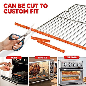 Oven Liners for Bottom of Oven 4-Pack and Oven Rack Edge Protectors 22 Inch