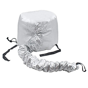 Portable Hair Dryer Bonnet Attachment for Hair Styling, Hair Color, Hair Condition and More - Silver