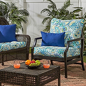Greendale Home Fashions 2-Piece Outdoor Deep Seat Cushion Set, Paisley