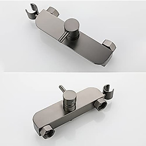 MINJING Handheld Bidet Sprayer for Toilet, Gray Cloth Diaper Sprayer Kit Wall Mounted Brass Bidet Sprayer Set Single Handle Toilet Bidet Sprayer Kit with 150cm Shower Hose