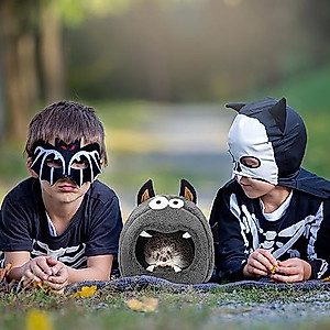 YUEPET Guinea Pig Bed Small Animal Hideout, Warm Cozy Halloween Monster Guinea Pig Hides for Guinea Pig Dwarf Rabbit Ferret Hamster Chinchilla Hedgehog