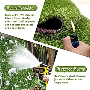 Loytryal 39.4 x 31.5 Inches Fake Grass Pee for Dogs Artificial Grass Rug Turf for Puppy Potty Training Washable Grass Mat Pee Grass for Dog Potty Tray