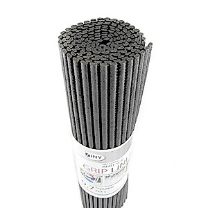 Professional Grade Heavy Duty Anti-Slip Mat Non Skid - Shelf and Drawer Liner 18" x 78.75" - Trim to Fit Black