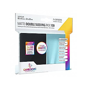 Prime Matte Double Sleeving Pack 100 | Card Sleeving Pack Includes 100 Prime Sleeves & 100 Inner Sleeves | Double-Sleeved Card Protection | Protects up to 100 Standard Gaming Cards | Made by Gamegenic