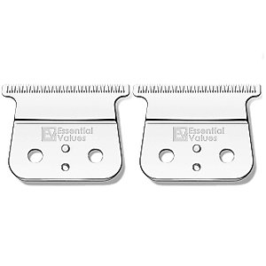 2-Pack Essential Values Out-liner Replacement Blades for Andis Shaver (#04521) – Aftermarket Replacement For Models GTO, GTX, GO Hair/Beard Trimmers | Made from the Finest Carbon Steel