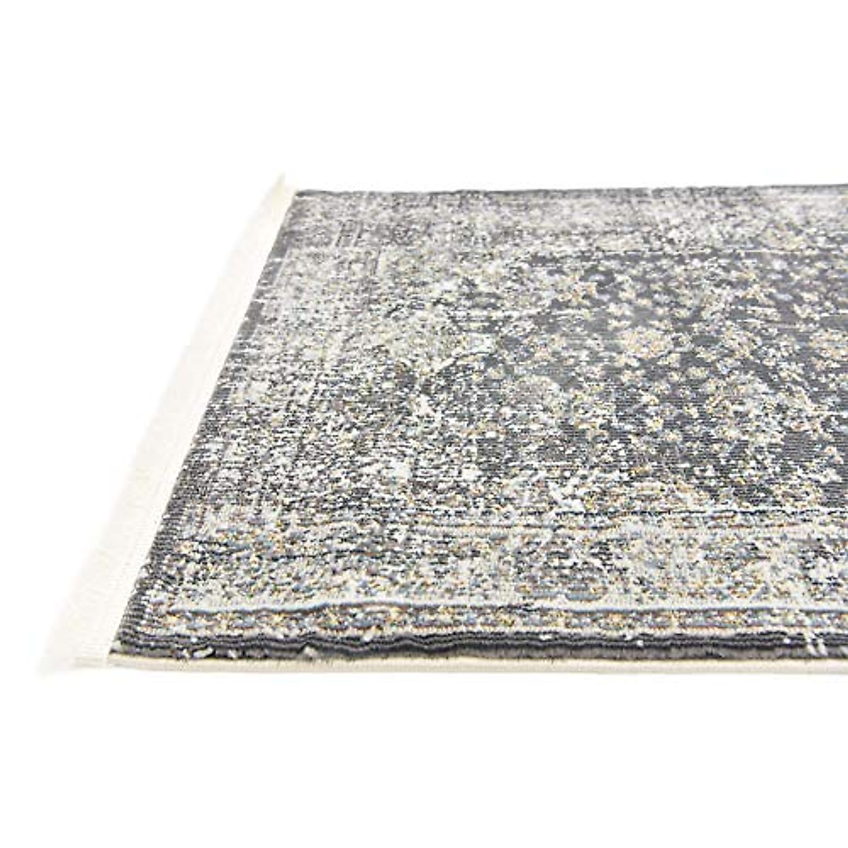 Unique Loom Baracoa Collection Area Rug - La Cabana (2' 2" x 6' 1" Runner, Fume Gray/ Brown)