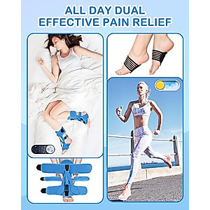ABSKRYO 2 Pack Plantar Fasciitis Night Splint Sock Relief Plantar Fasciitis Brace with Arch Support