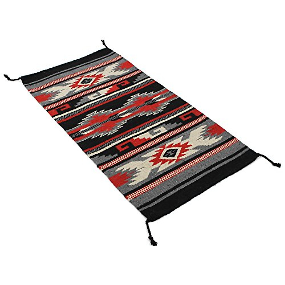 Onyx Arrow Southwest Décor Area Rug, 20 x 40 Inches, Durango Red, Gray, Black