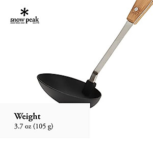 Snow Peak's Nylon Ladle, CS-214, Stainless Steel, Nylon, Bamboo, Made in Japan, Lifetime Product Guarantee, Cooking Utensil