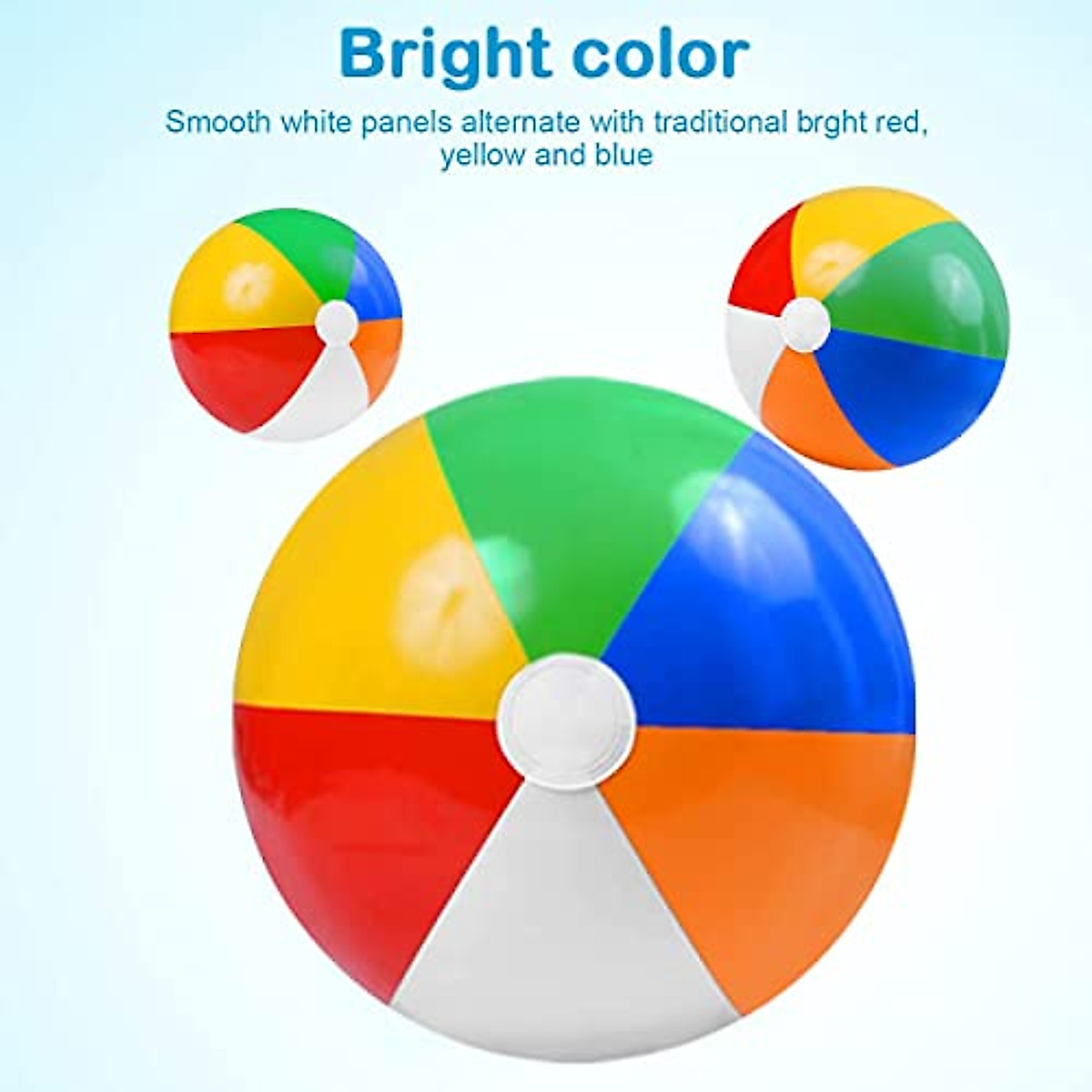 Cedtioaus Beach Ball, 12 Pcs Beach Balls Bulk, 12" Inflatable Beach Ball for Kids, Pool Party Decorations, Beach Toys for Summer Water Games