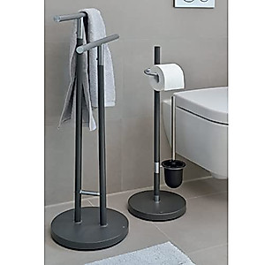 kela Free Standing Towel Rack Stand - Two Tier Organizer for Bath and Hand Towels - Study by Weight - Elegant by Design - Chrome and Black