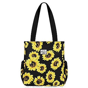 KAMO Floral Tote Bag - Waterproof Lightweight Handbags Travel Shoulder Bag for Hiking Yoga Gym Swimming Travel Beach