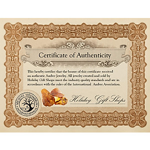 HolidayGiftShops Sterling Silver and Baltic Honey Small Rectangle Amber Adult Ring- Size 7.5