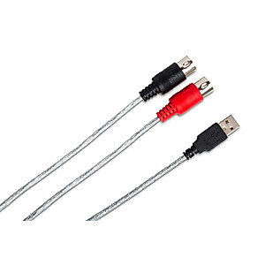 Hosa USM-422 MIDI I/O to USB Type A TRACKLINK USB Interface, 6 Feet