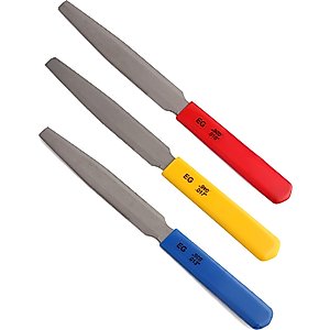Holmer Tapered Nut Files Double Edge Nut Slotting Files Set Fret Crowning Files Luthier Tools for Electric Guitar Set of 3Pcs.