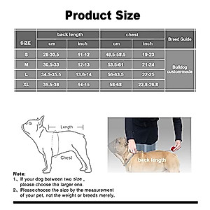 Waterproof Bulldog Clothes Dog Winter Coats,Windproof Turtleneck Fleece Snow Jacket for Small Medium Large French Bulldog English Bulldog American Pit Bull Dogs Black Green