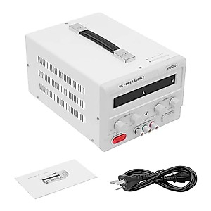 DC Power Supply Adjustable Bench Power Supply DC Regulated Power Supply 0-32V 0-20A with Intelligent Cooling 110V Input 0.1V 0.1A Display Precision Durable Portable Design for Laboratory Use
