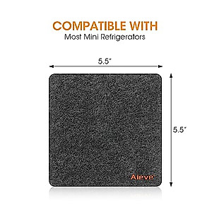AIEVE Mini Fridge Mat for Stop Refrigerator Condensation, 4 Pcs Refrigerator Liners Mini Fridge Drip Tray to Prevent Small Refrigerator Sweating Inside