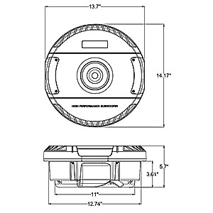 Rockville RockGhost Active Powered 8" Hidden Car Subwoofer Sub For 15"/16"/17" Full Size Spare Tire