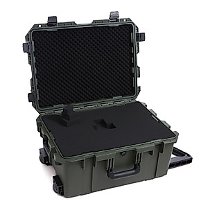 Regetek 27 Inch Waterproof Hard Case with Wheels,Customizable Foam,Rolling Hard Case for cameras,lenses, Camcorder,Drone,Instrument,equipment, tool, IP67,Shockproof,Gear Roller Case 27"x 20"x 13"
