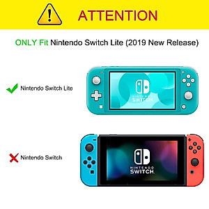 LORDTEC Kids Protective Case for Nintendo Switch Lite Grip Case with 6 Game Card Slots, Protective Cover with Comfort Ergonomic Grip Design,Shock-Absorption and Anti-Scratch Design (Blue)