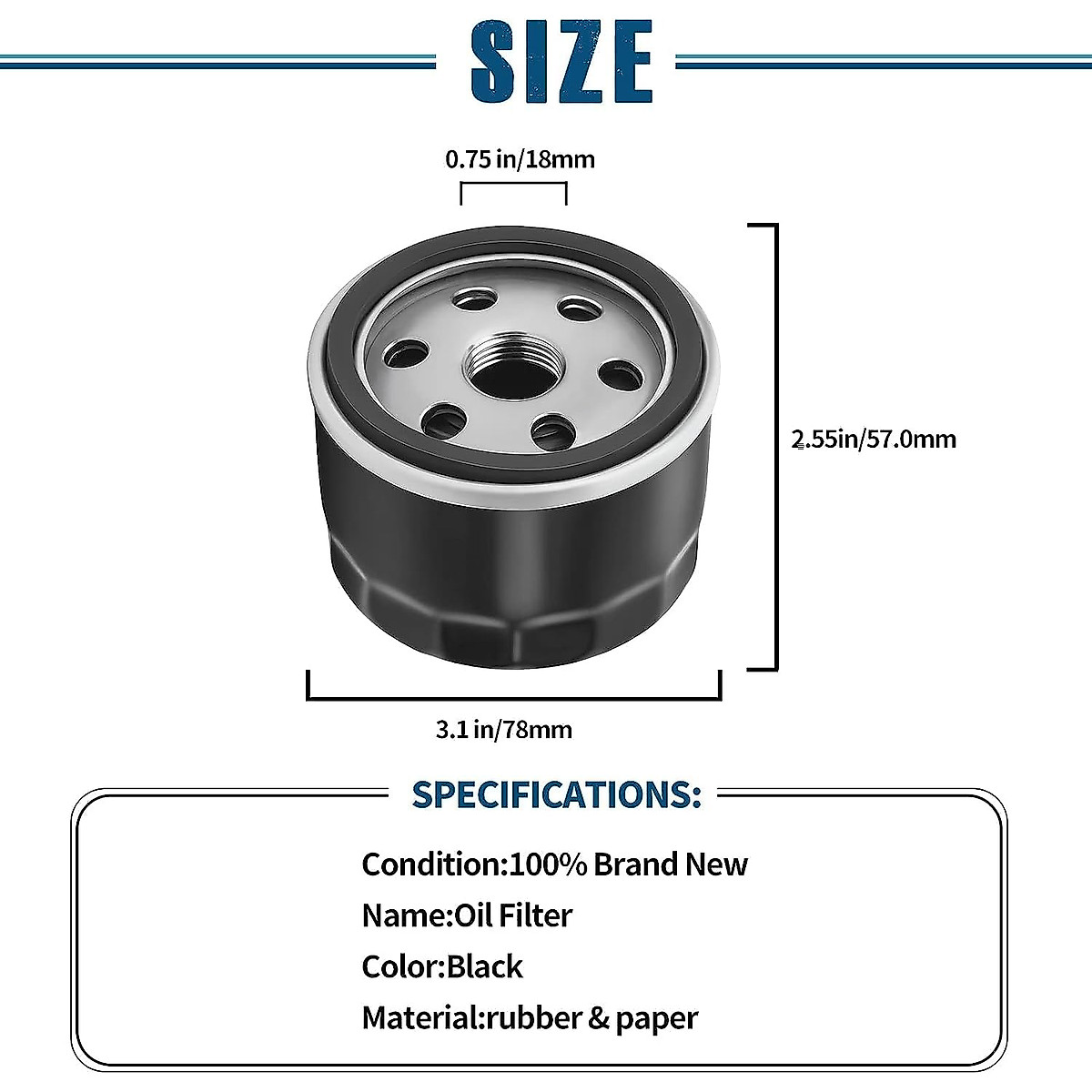 JICHEKU 499486 698754 273638 Air Filter AM125424 492932 696854 Oil Filter Fit for JD L120 L111 LA130 D140 D130 LA120 LA140 L118 LA135 LA145 BS 499486S 695667 273638S 18-26HP Intek V-Twins Engine