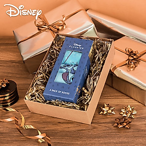 Disney Womens Novelty Socks, Pack of 5 Soft Calf Socks - Gifts for her (Blue Stitch)