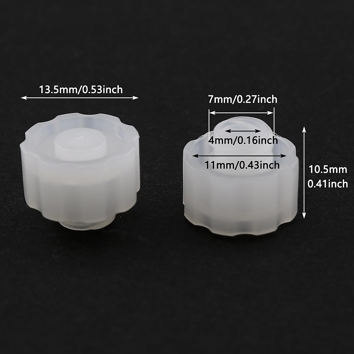 LUORNG 80pcs White Polypropylene Dispensing Syringe Plug Syringe Tip Cap Laboratory Supply for Dispensing Bottle Lightweight Syringes Brass Syringe