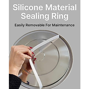 Food Safe 304 Stainless Steel 5 Gallon (20L) Container Bucket with Clamps and Air-Tight Lid with Silicone Gasket