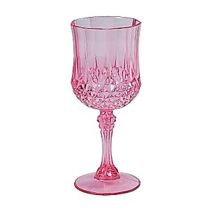 Fun Express Pink Wine Glasses, Set of 12, BPA-Free