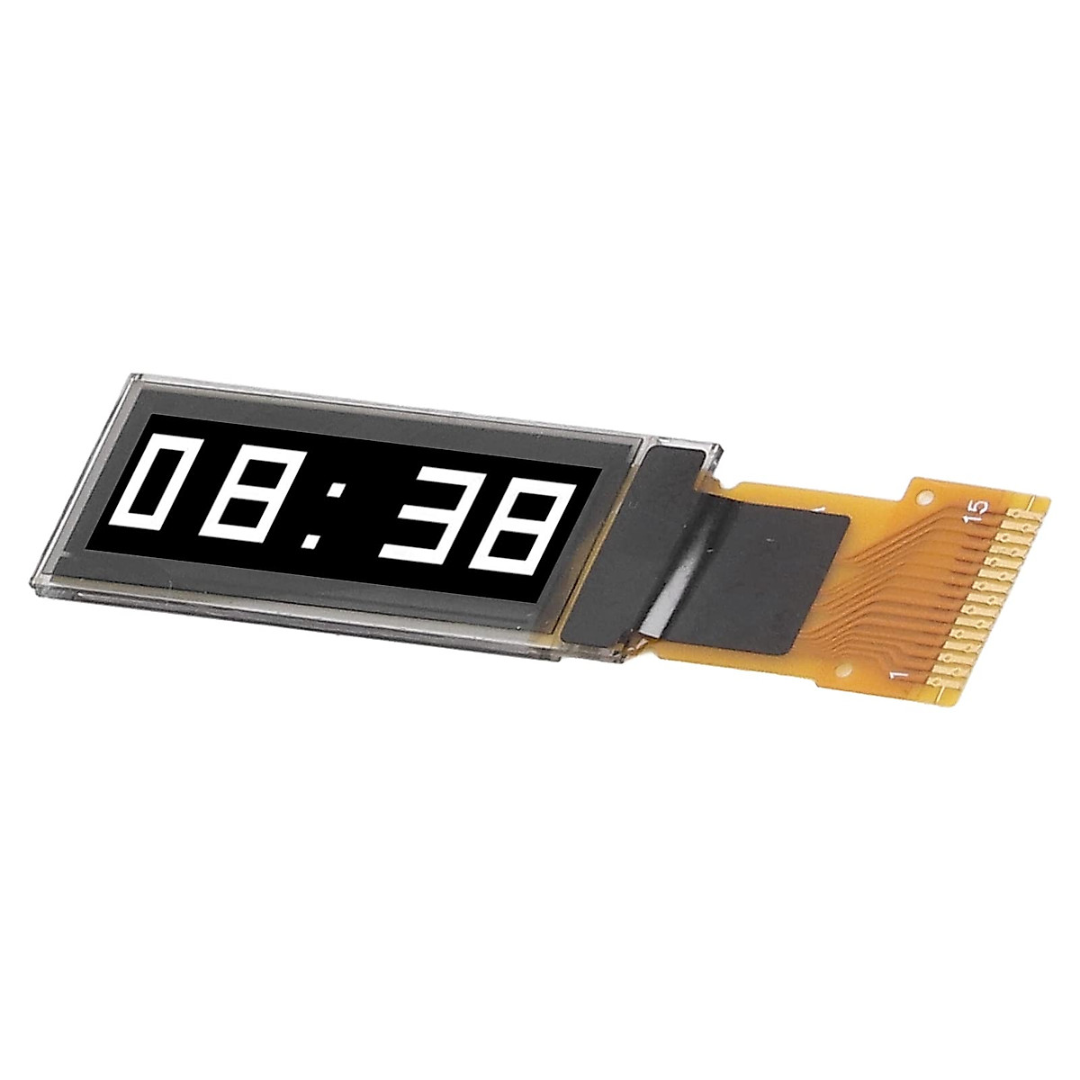 DAUERHAFT Display Screen, Thin SPI Interface Display Screen Module Clear Self Illumination 15 Pin 4 Pcs for DIY(White)