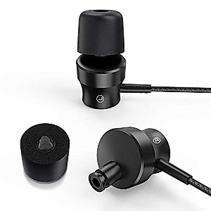 LUDOS Wired-Earbuds-Earphones-Headphones-Microphone, Turbo Ergonomic Earphone with Mic, Memory Foam, Durable Cable, Bass, Auriculares in-Ear Headphones for iPhone, iPad, Apple, Computer, Laptop, PC