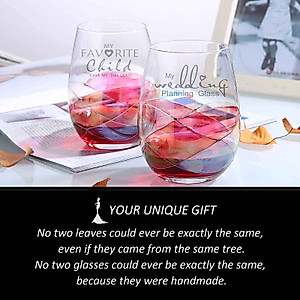 La Diffy Wedding Gifts Engagement Gift for Couple Women-Bride to be Gifts for her-Fiance Wedding Planning Stemless Wine Glass Gifts for Bride and Groom-Hand Painted Laser Engraved 19 OZ